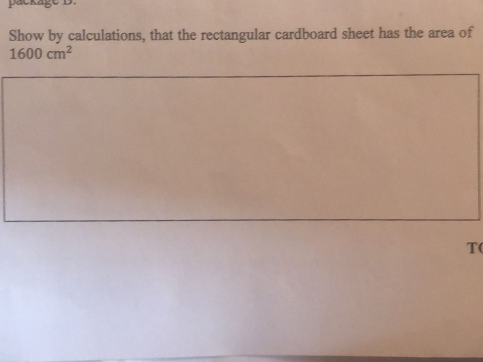 Show by calculations, that the rectangular | StudyX