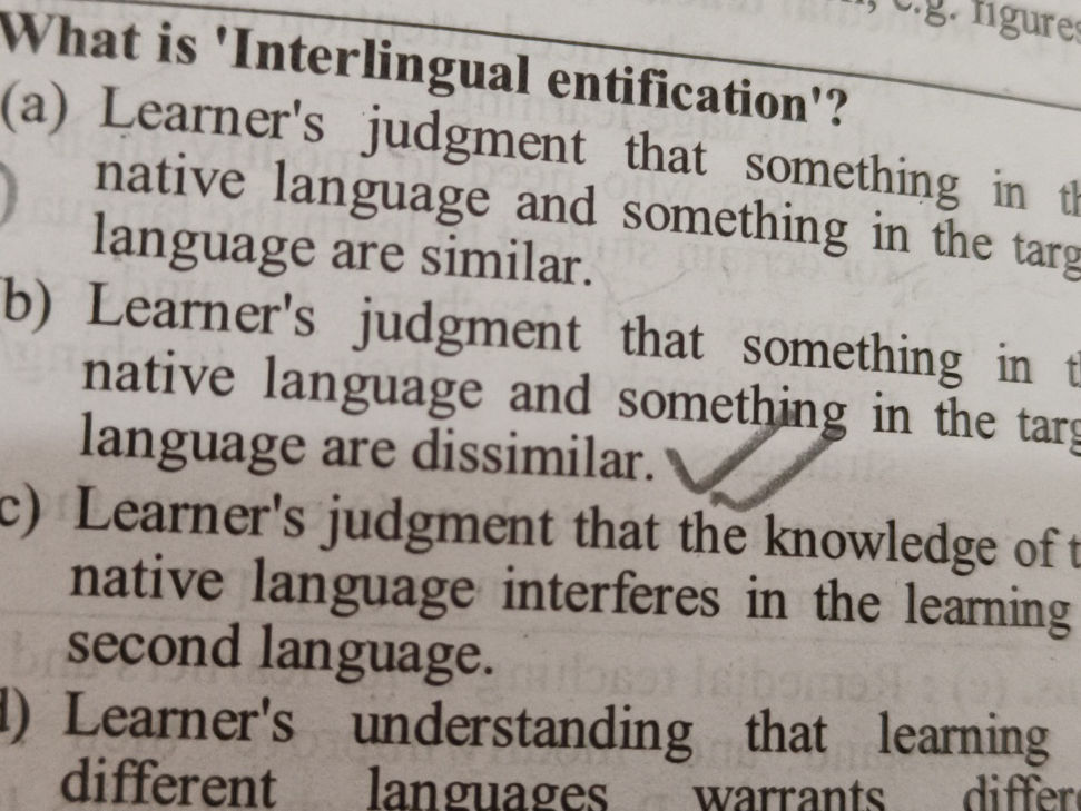 What is 'Interlingual entification'? (a) | StudyX