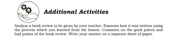 Analyze a book review to be given by your | StudyX