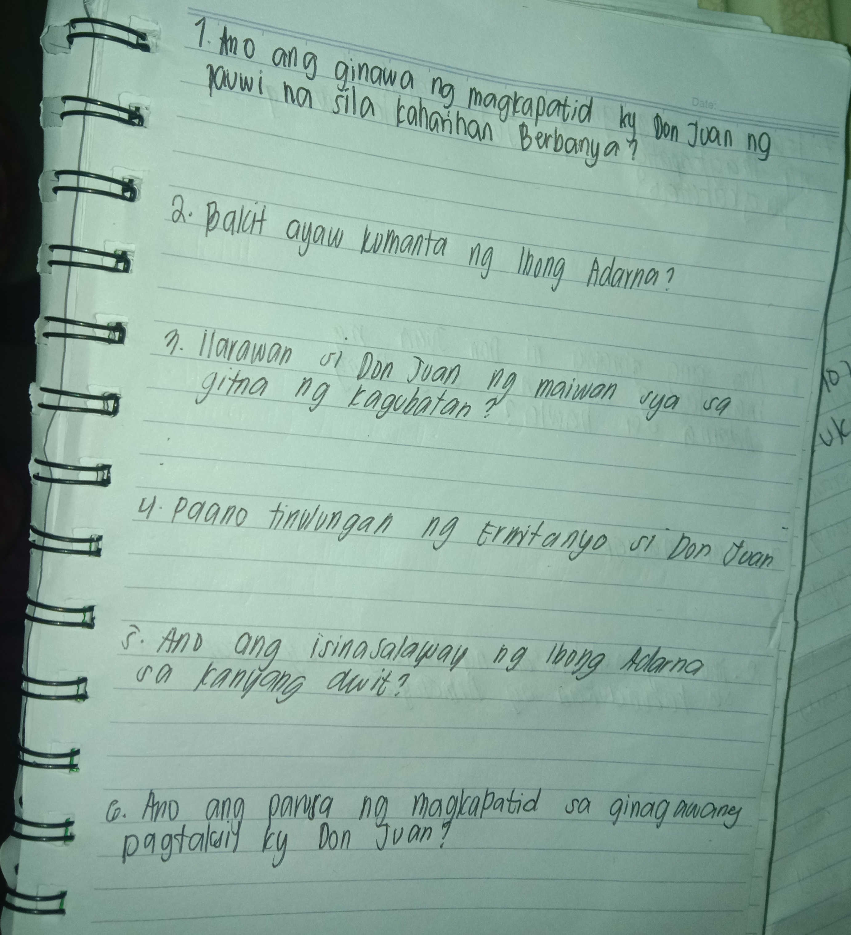 1. Ano ang ginawa ng magkapatid ky Don Juan | StudyX