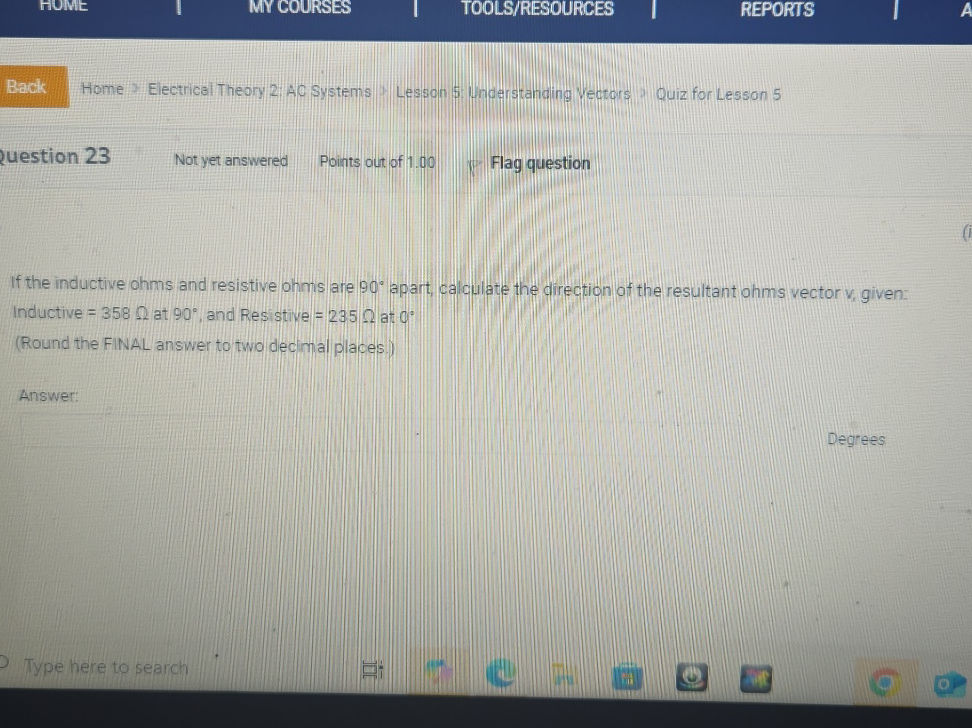 If the inductive ohms and resistive ohms are | StudyX