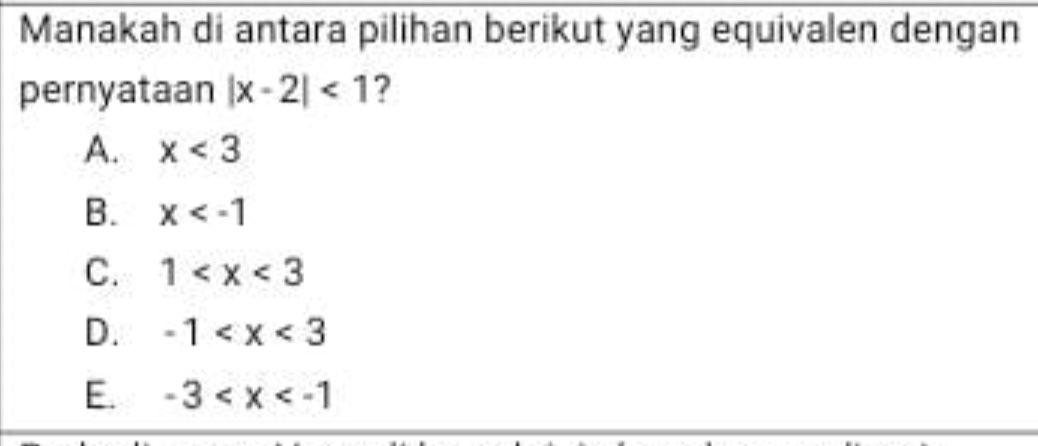 Manakah di antara pilihan berikut yang | StudyX