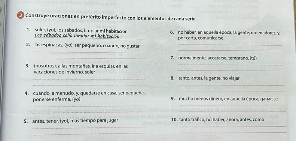 3 Construye oraciones en pretérito | StudyX