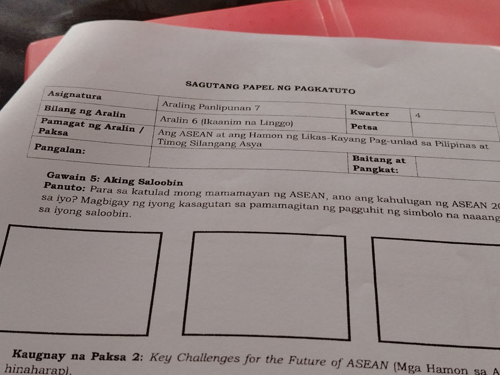 Asignatura | Araling Panlipunan 7 | | StudyX