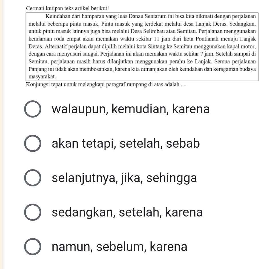 Cermati kutipan teks artikel berikut! | StudyX