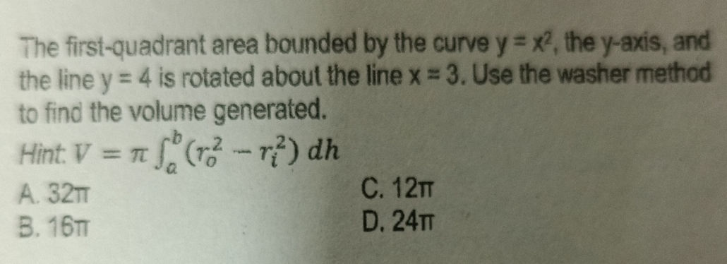 The first-quadrant area bounded by the curve | StudyX