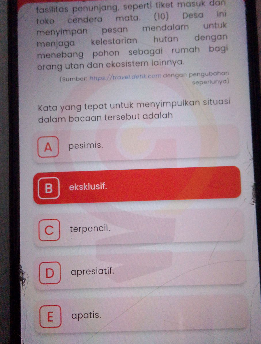 Kata yang tepat untuk menyimpulkan situasi | StudyX