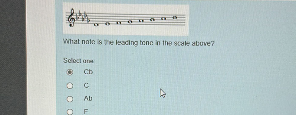 What note is the leading tone in the scale