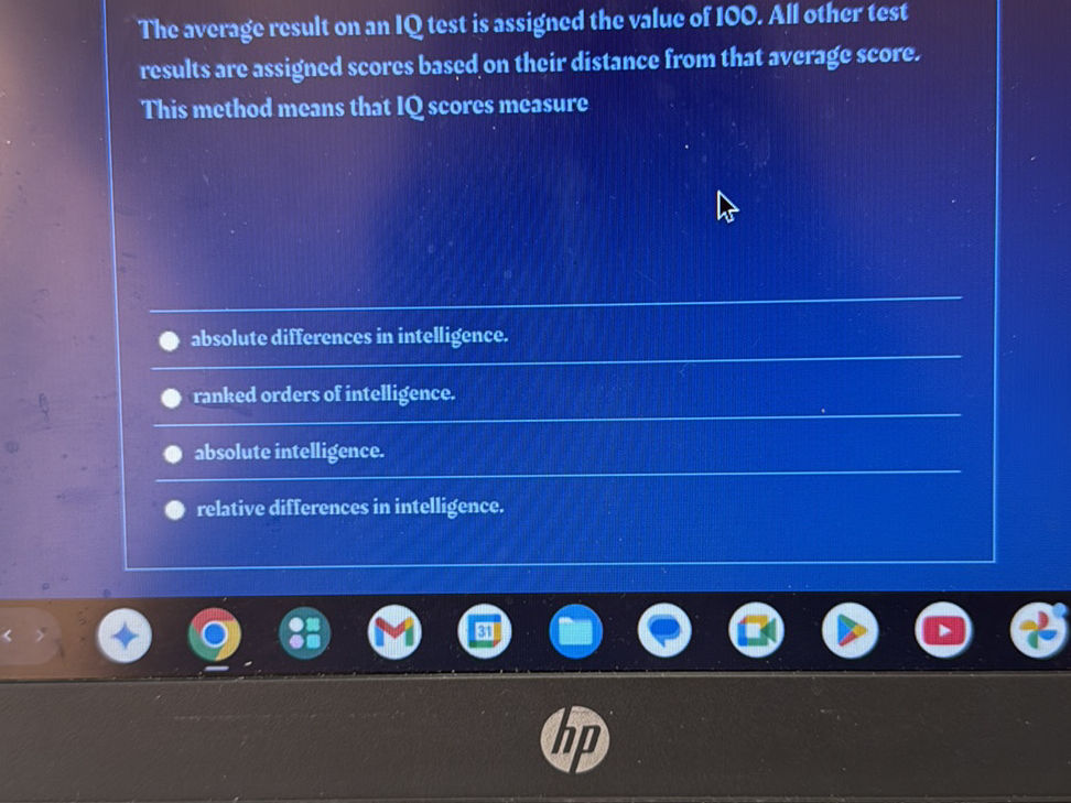 The average result on an IQ test is assigned | StudyX