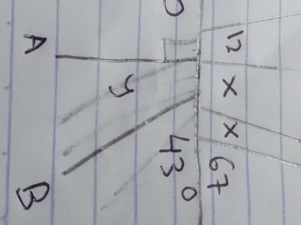 The image shows a geometric diagram with | StudyX