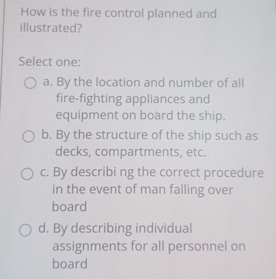 How is the fire control planned and | StudyX