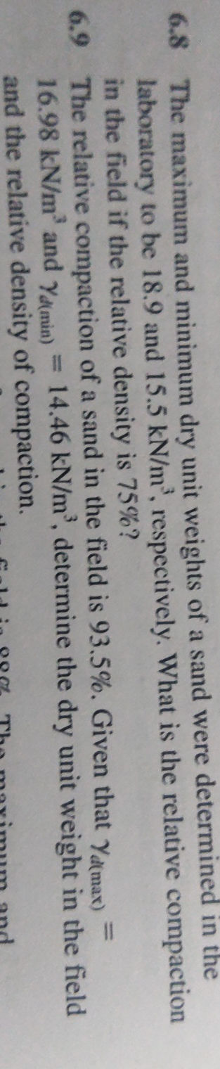 6.8 The maximum and minimum dry unit weights | StudyX
