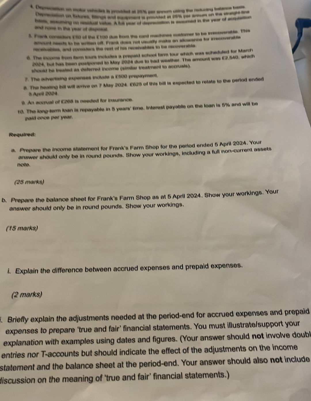 Required: a. Prepare the income statement | StudyX