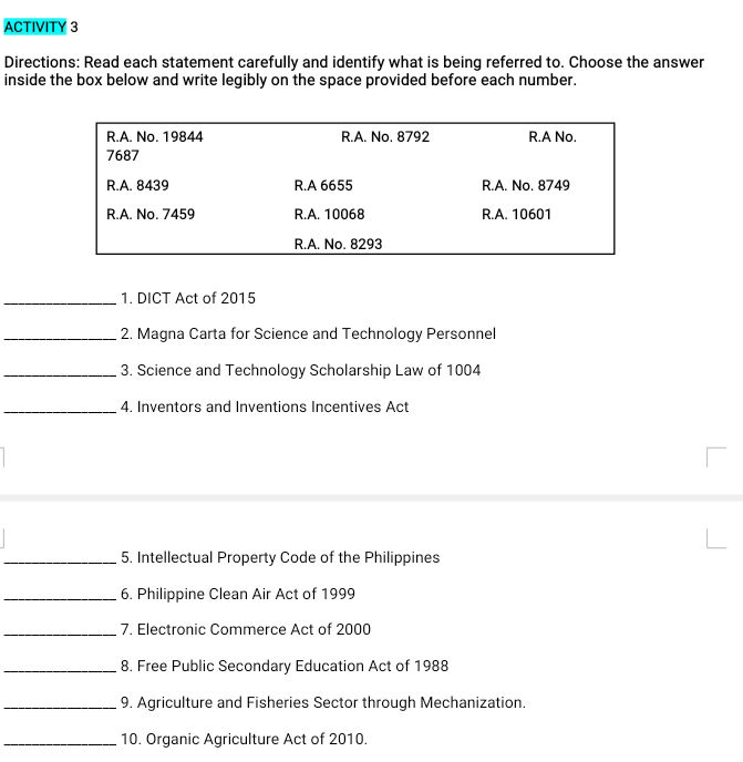 Directions: Read each statement carefully | StudyX