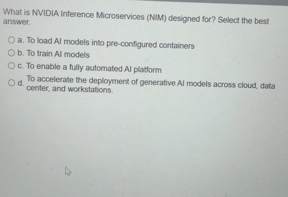 What is NVIDIA Inference Microservices (NIM) | StudyX