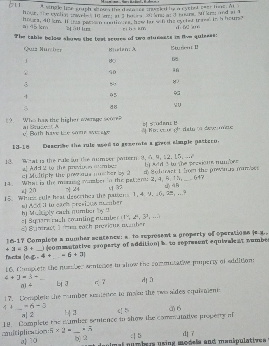 11. A single line graph shows the distance | StudyX