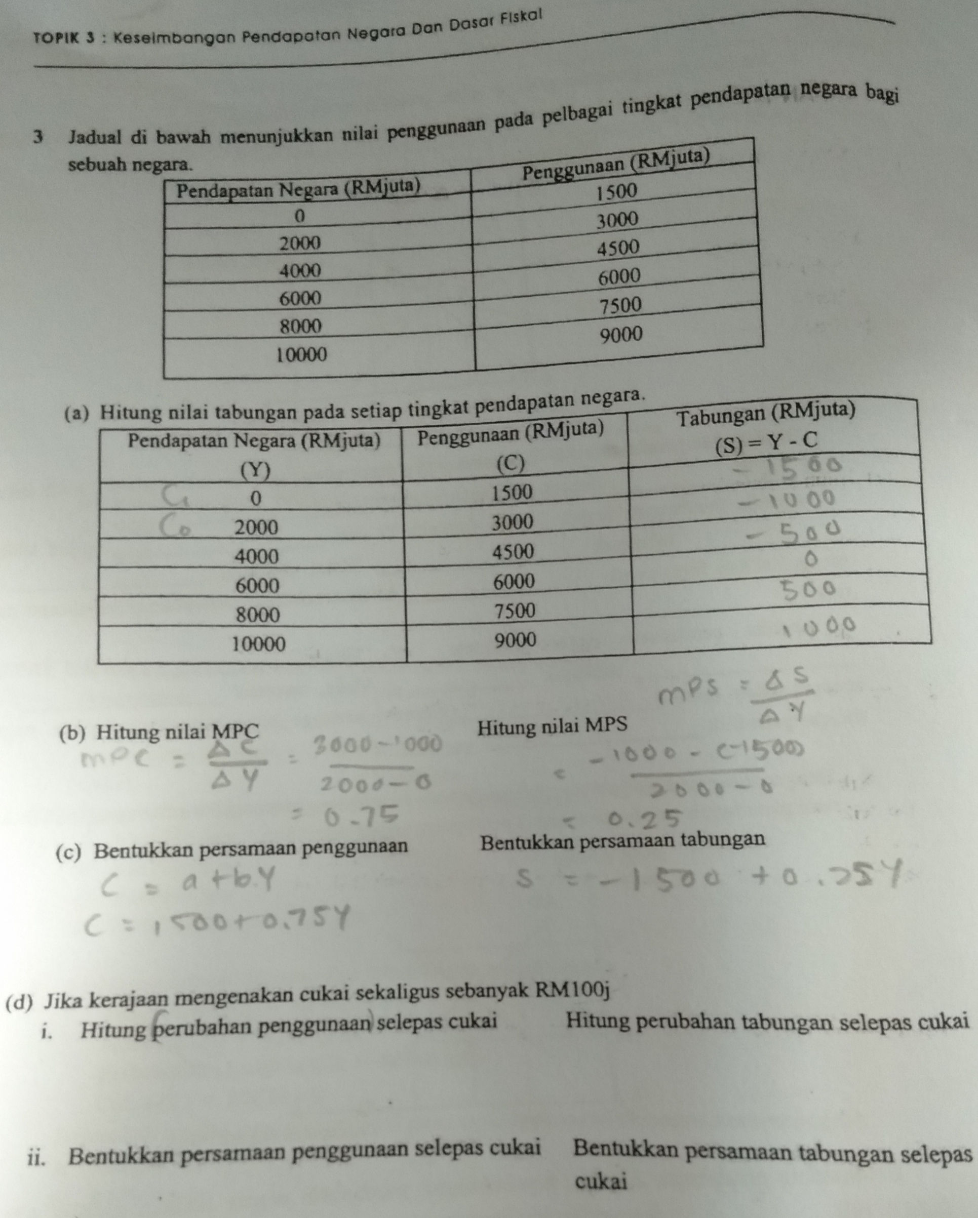 3. Jadual di bawah menunjukkan nilai | StudyX