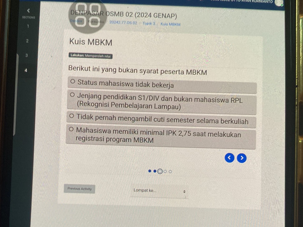 Berikut ini yang bukan syarat peserta MBKM | StudyX
