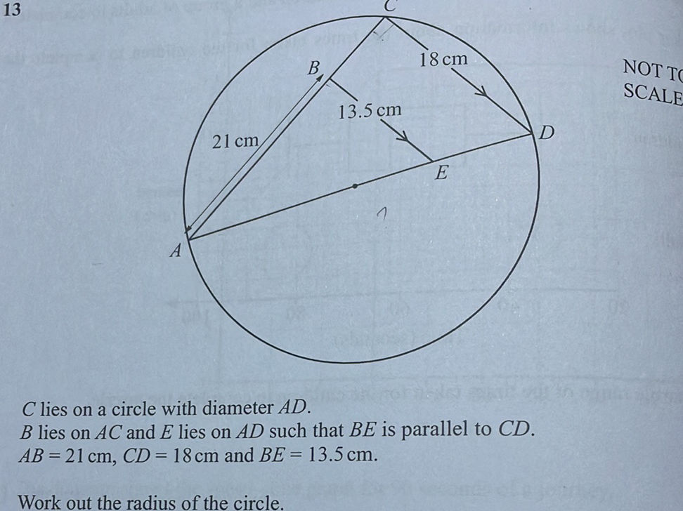 C lies on a circle with diameter AD. B lies