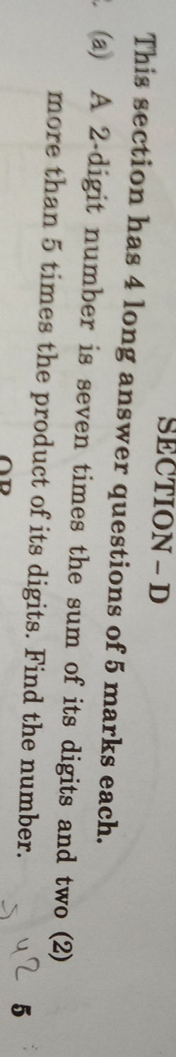 2. (a) A 2-digit number is seven times the | StudyX