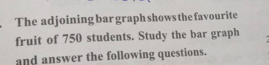 The adjoining bar graph shows the favourite | StudyX