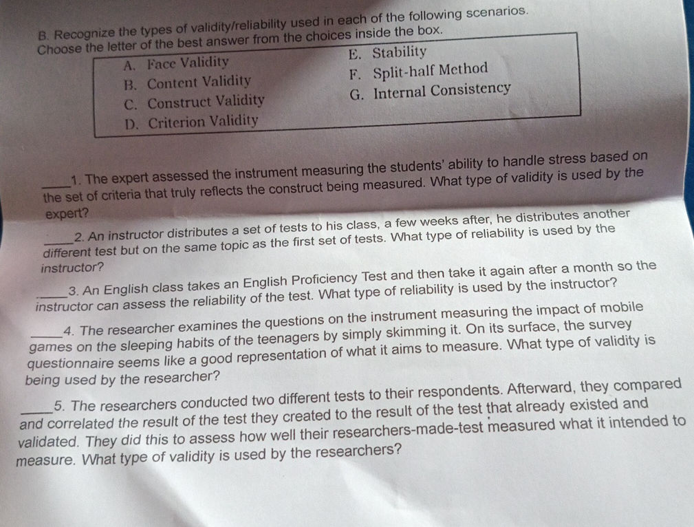 B. Recognize the types of | StudyX