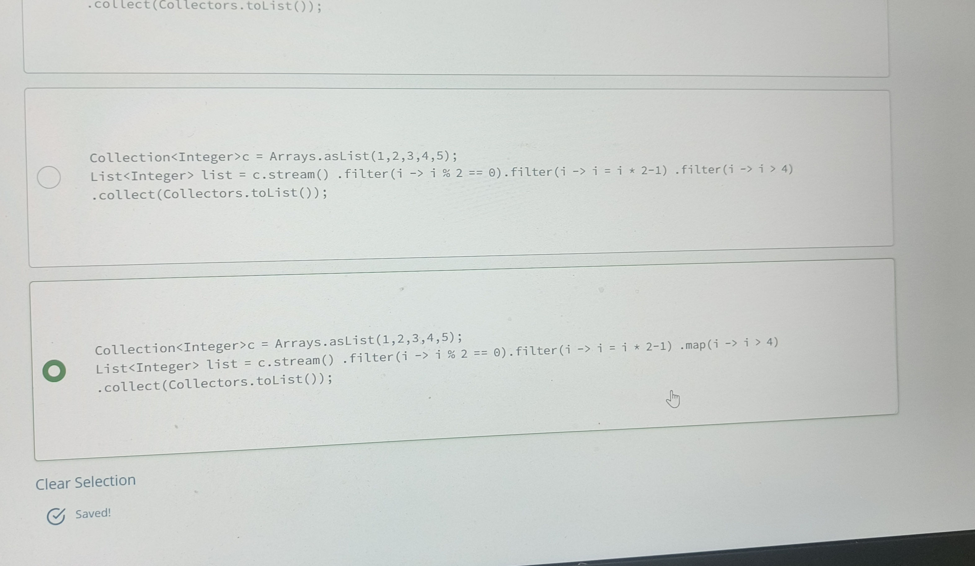 Collectionc = Arrays.asList(1,2,3,4,5); List | StudyX