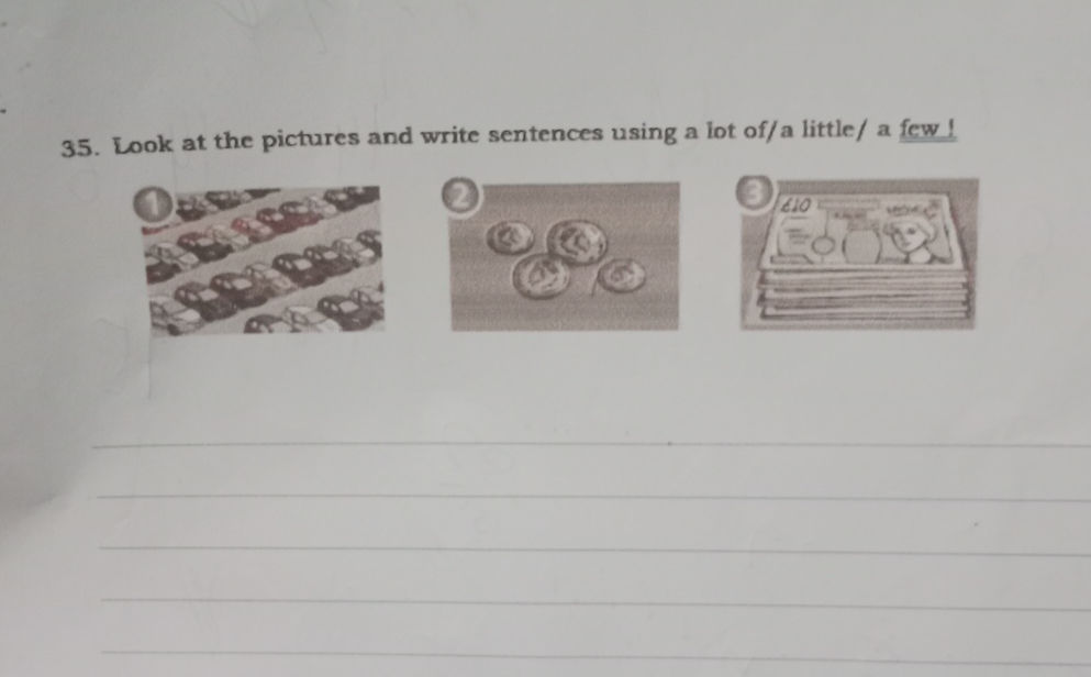35. Look at the pictures and write sentences | StudyX