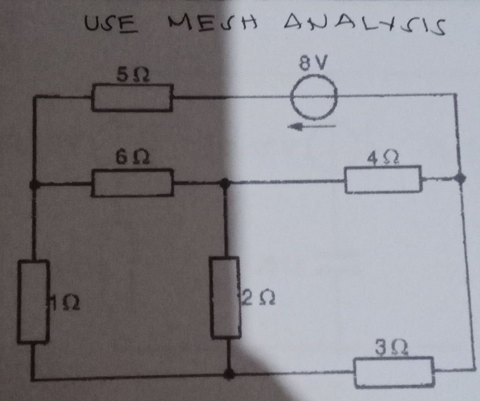 USE MESH ANALYSIS Circuit Diagram: ``` | StudyX