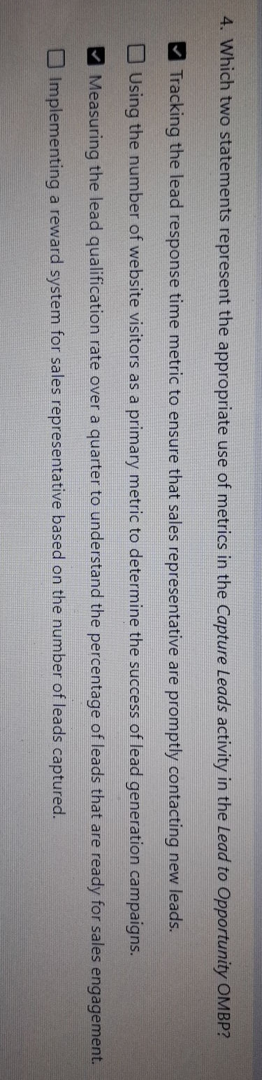 4. Which two statements represent the | StudyX