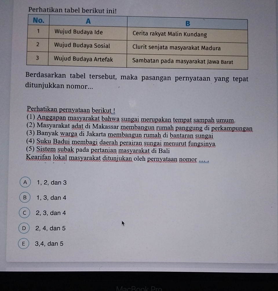 Perhatikan tabel berikut ini! | No. | A | StudyX