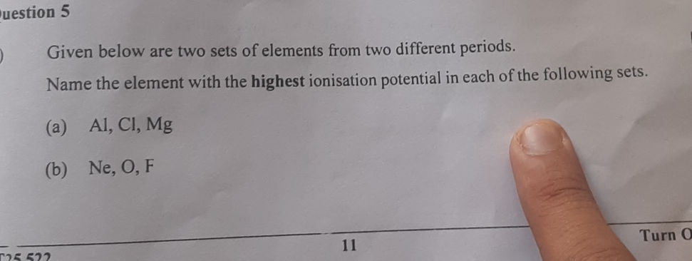 Given below are two sets of elements from