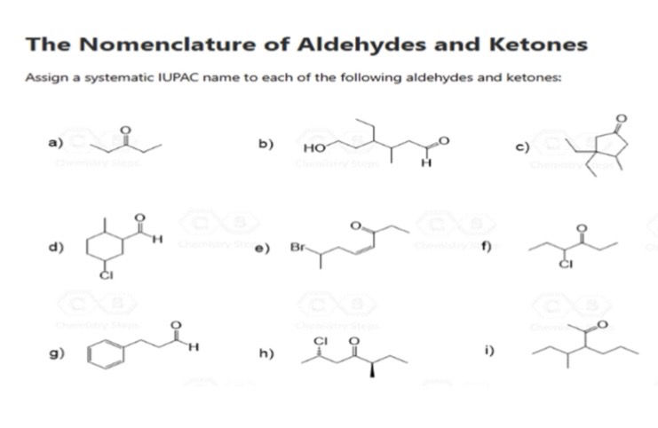 The Nomenclature of Aldehydes and Ketones | StudyX
