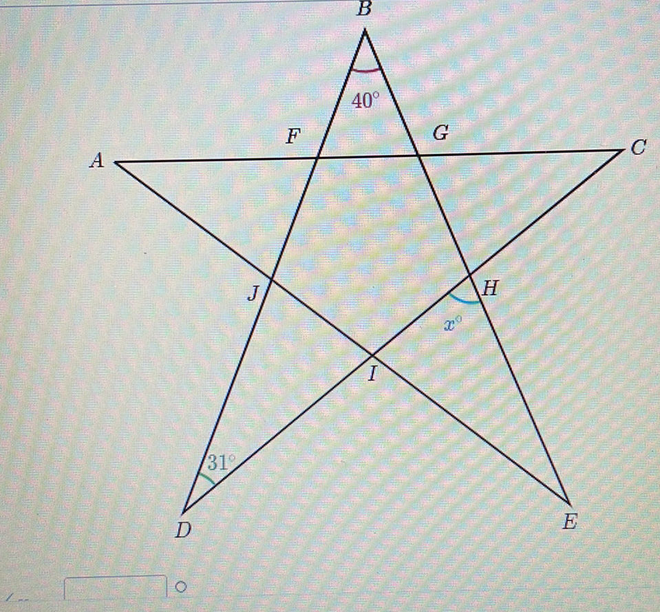 The image shows a star with several labeled | StudyX