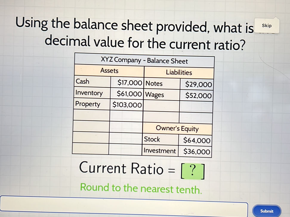 Using the balance sheet provided, what is | StudyX