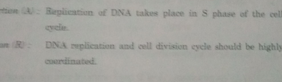 tion (A): Replication of DNA takes place in | StudyX