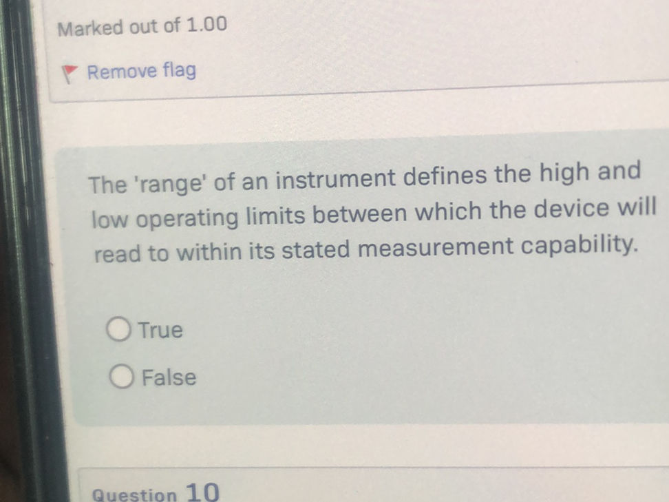 The 'range' of an instrument defines the | StudyX