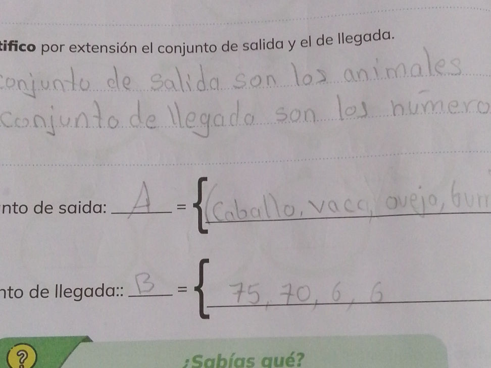 ifico por extensión el conjunto de salida y | StudyX