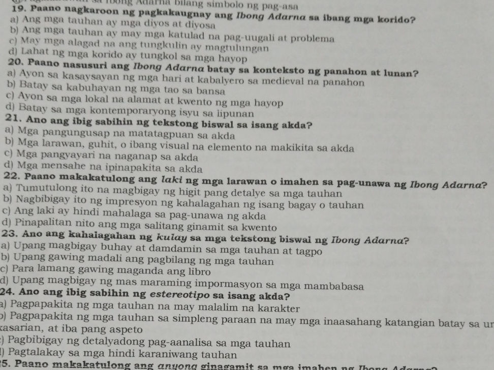 19. Paano nagkaroon ng pagkakaugnay ang | StudyX