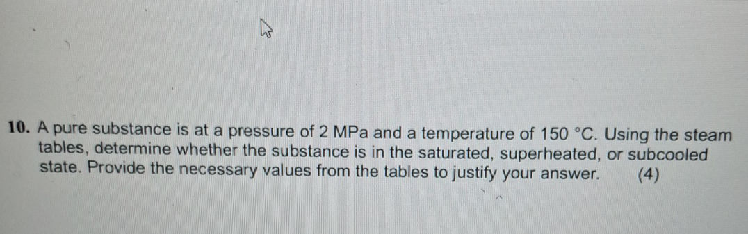 10. A pure substance is at a pressure of 2 | StudyX