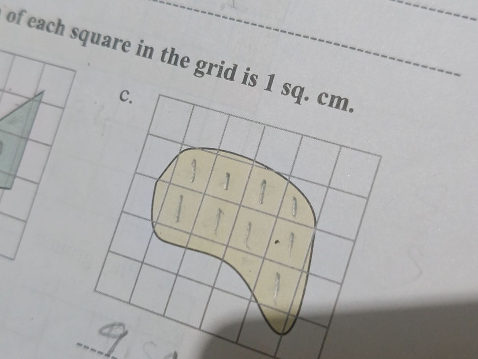 The area of each square in the grid is 1 sq. | StudyX