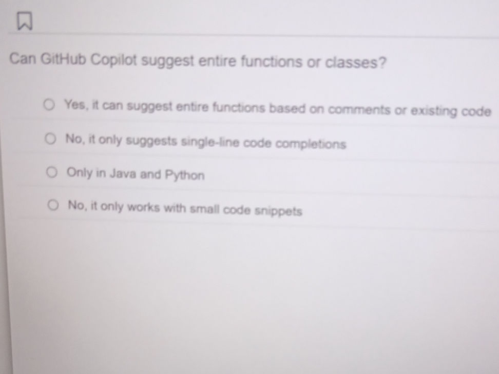 Can GitHub Copilot suggest entire functions | StudyX