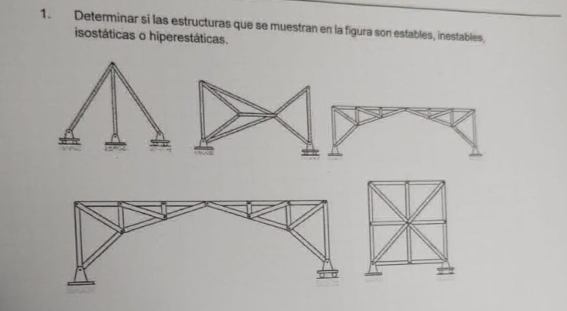 1. Determinar si las estructuras que se | StudyX