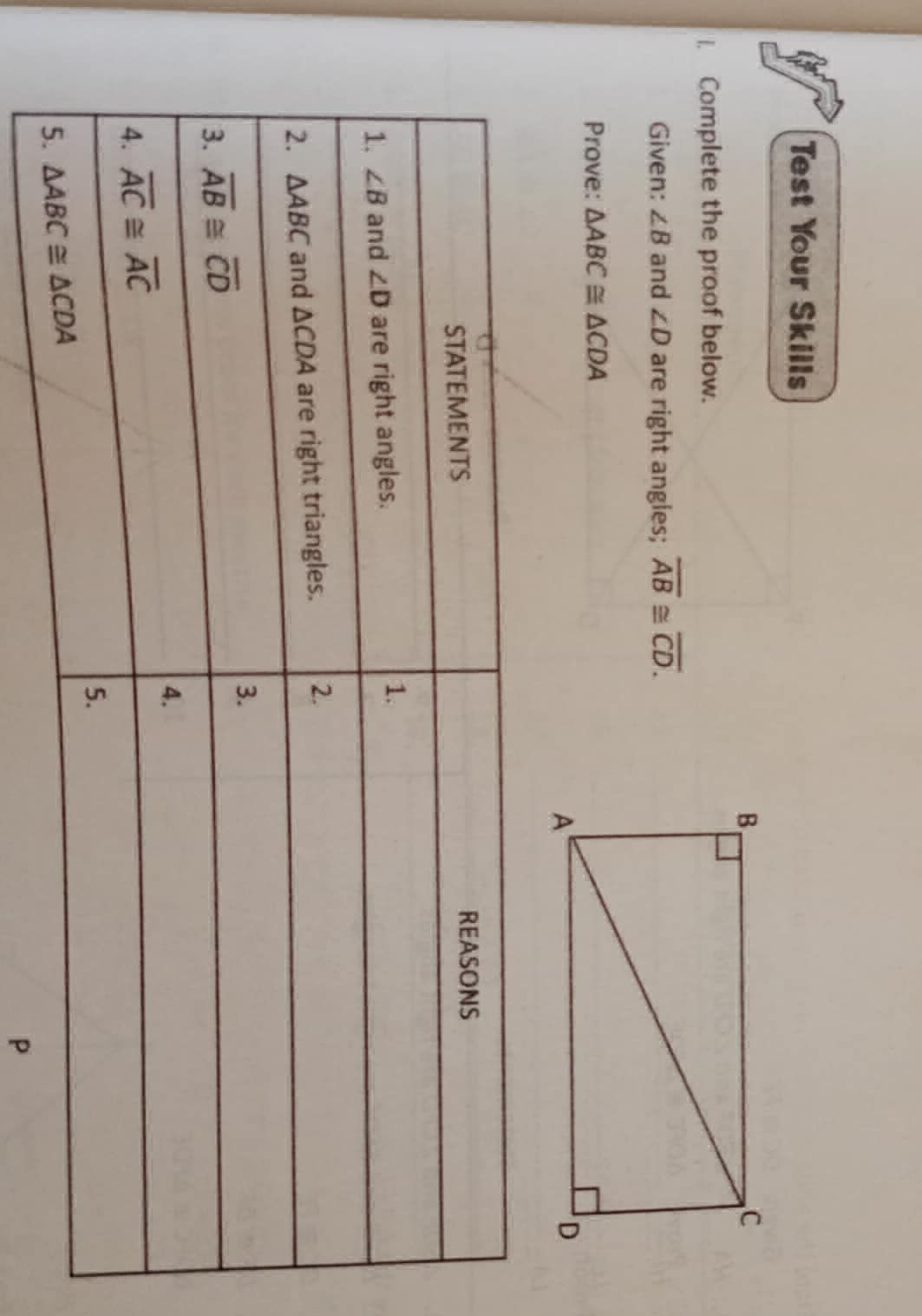 Complete the proof below. Given: $ B$ and | StudyX