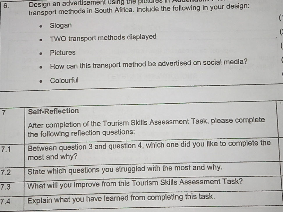 6. Design an advertisement using the | StudyX