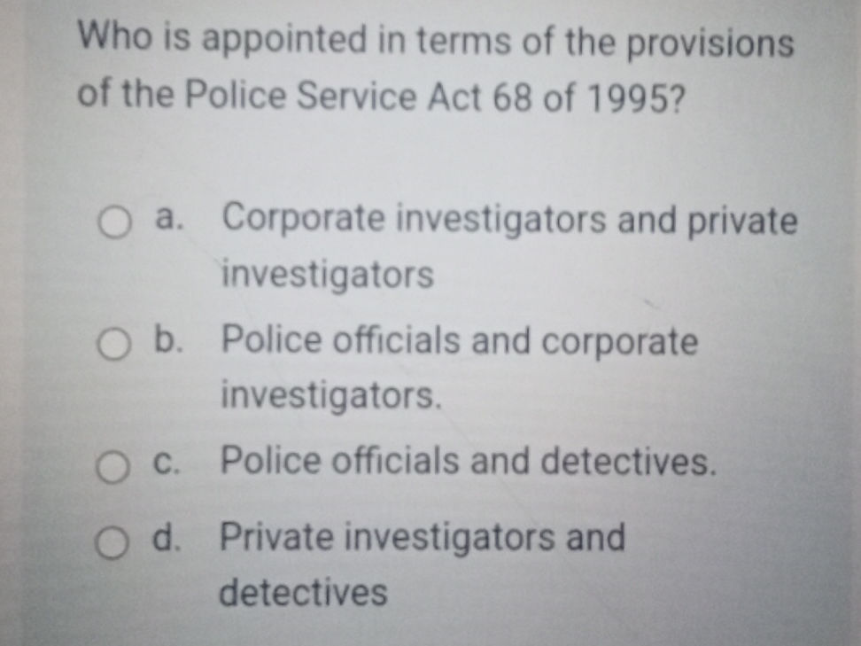 Who is appointed in terms of the provisions | StudyX