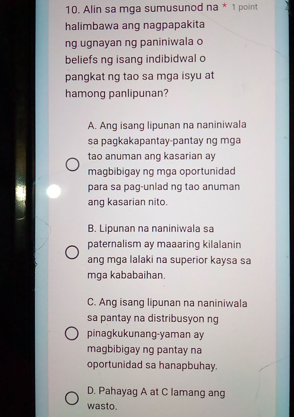 10. Alin sa mga sumusunod na halimbawa ang | StudyX