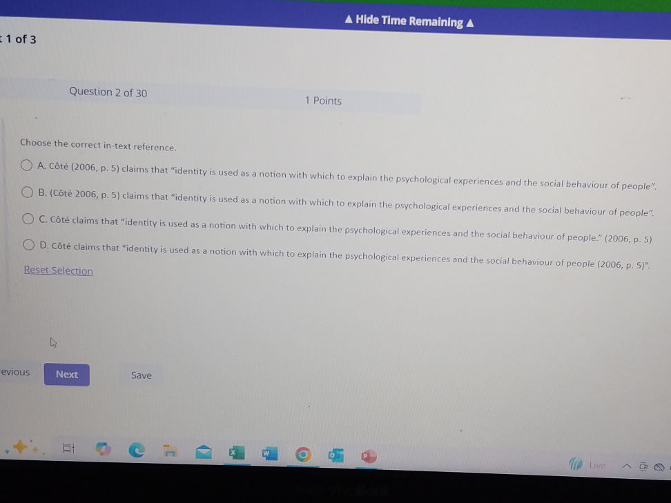 Choose the correct in-text reference. A. | StudyX