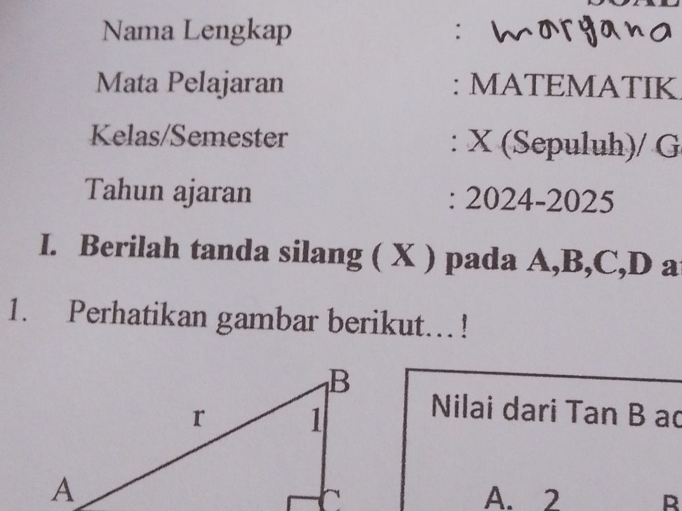Perhatikan gambar berikut...! Nilai dari | StudyX
