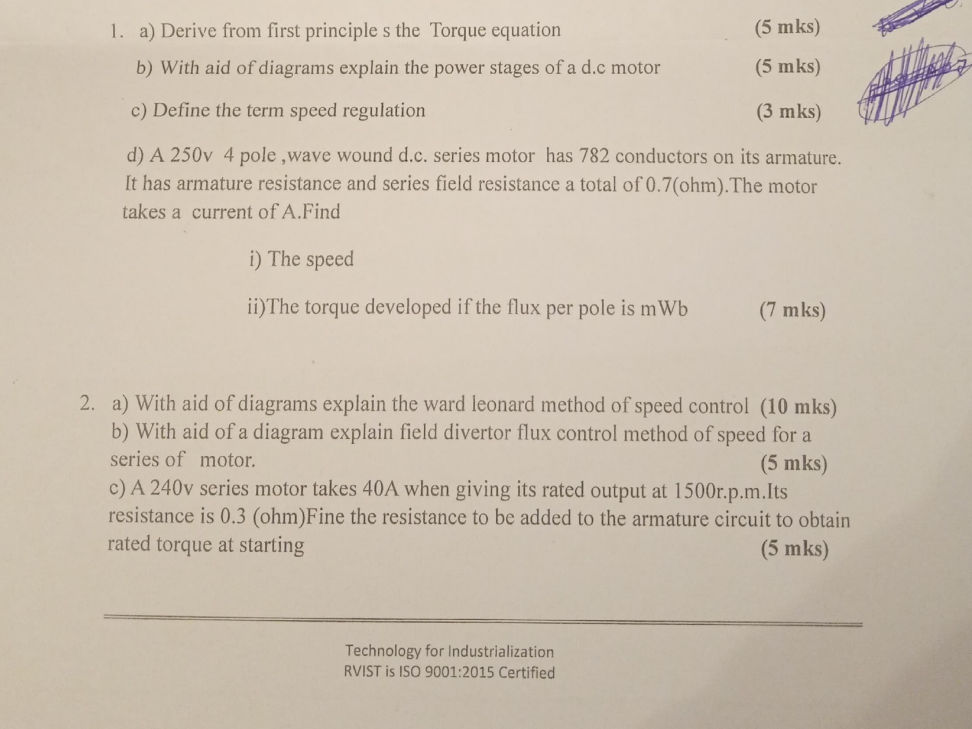 1. a) Derive from first principle s the | StudyX
